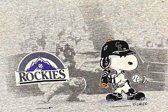 Vintage Colorado Rockies Snoopy Peanuts T Shirt Tee A… - Gem