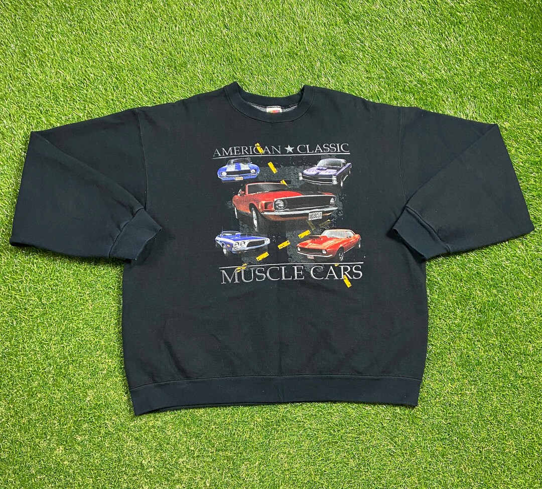 Vintage American Classic Muscle Cars Crewneck Sweatshirt Size Xtra ...