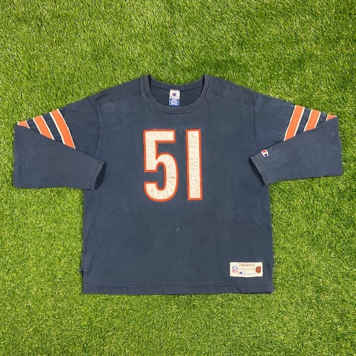 Vintage Chicago Bears 51 manga larga campeón de camisa talla | Etsy