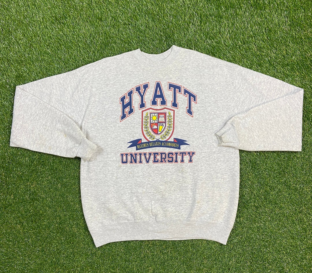 Vintage Hyatt University Crewneck Sweatshirt Hanes Size XXL 2XL Maximus ...
