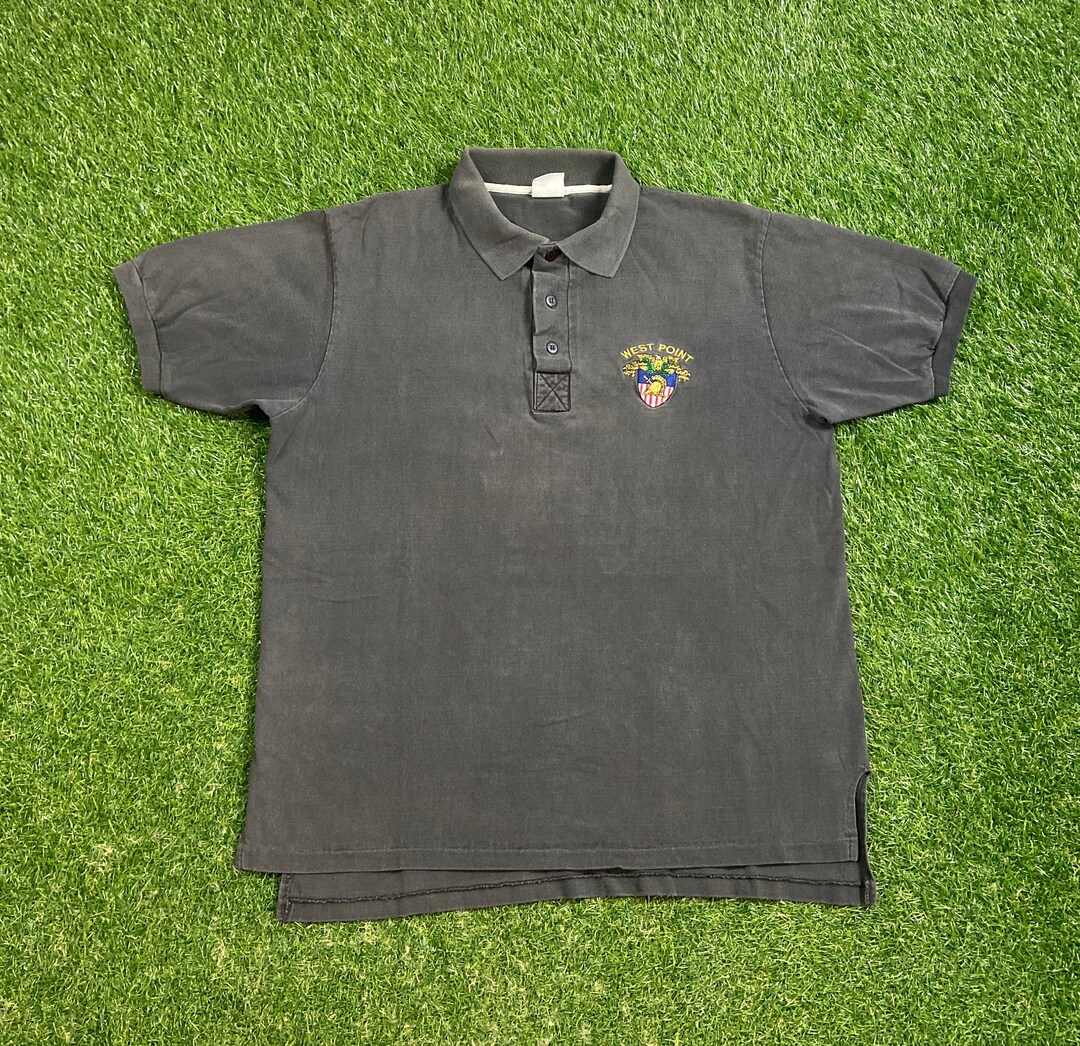 Vintage US Army West Point Polo Shirt Size Large L USMA Marines Navy ...