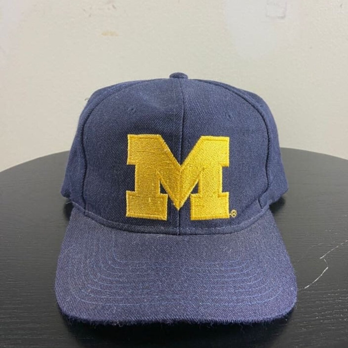 Vintage University of Michigan Wolverines Snapback Hat Headmaster OSFA ...