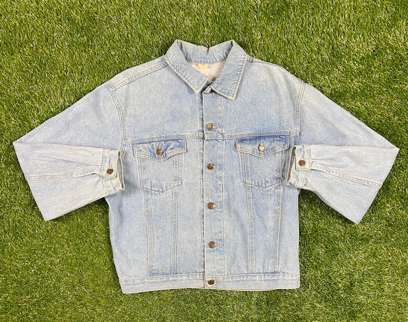 Vintage Bart Simpson Jean Jacket The Simpsons Size Large Made | Etsy