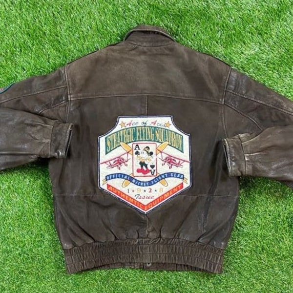 Mickey Mouse Leather Jacket - Etsy