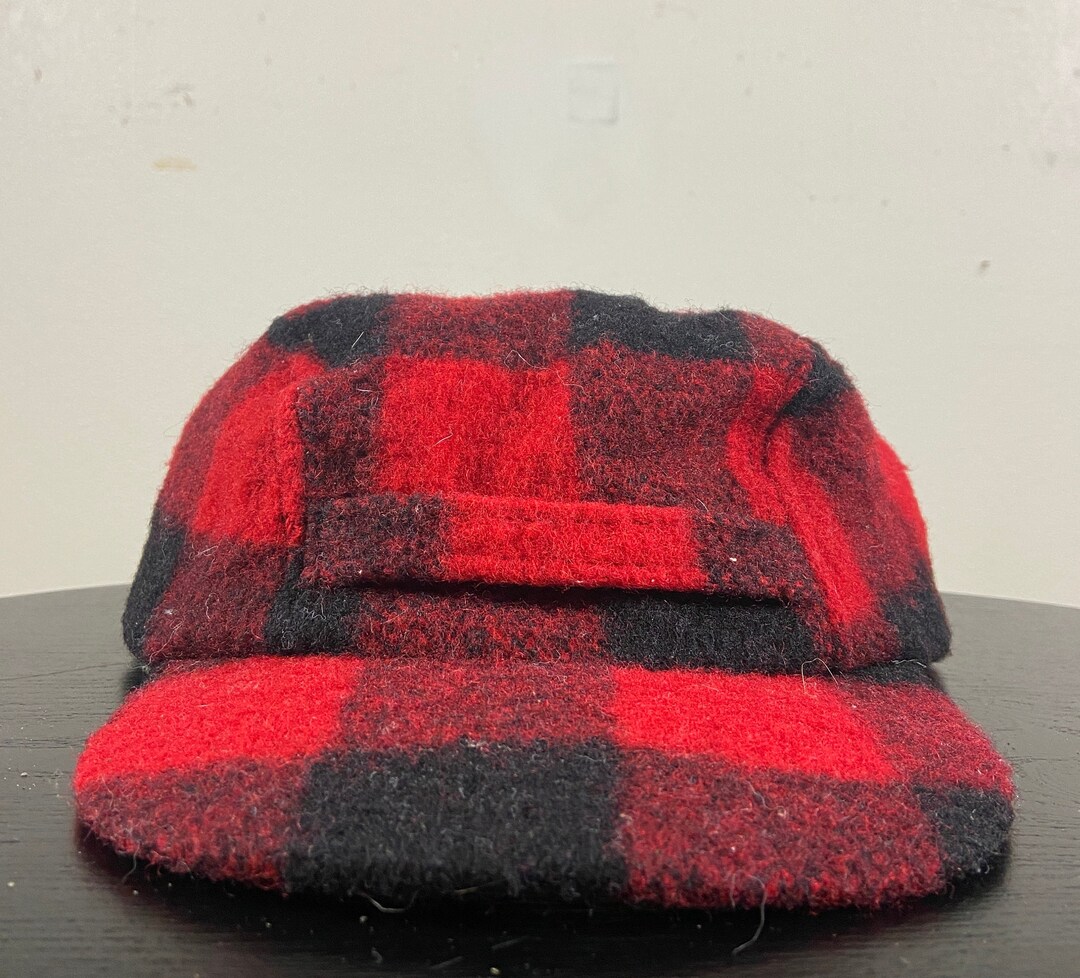 Vintage Flannel Hat Cap OSFA Broner Made USA Size Large L Camouflaged ...