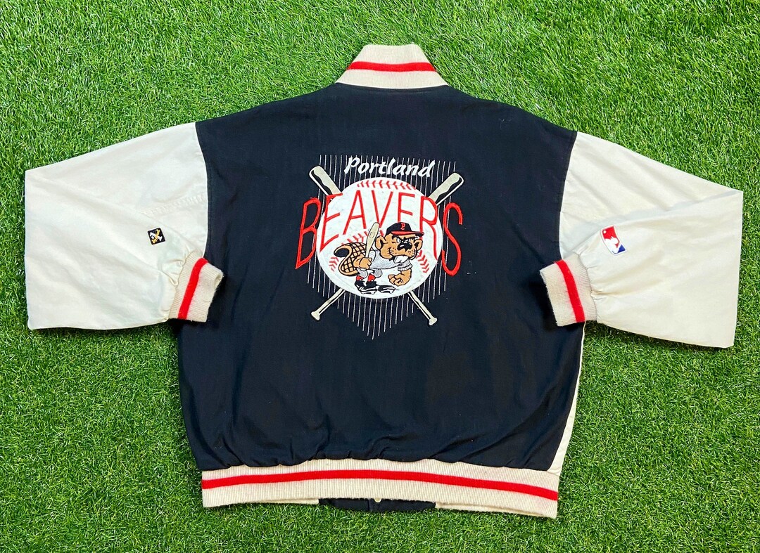 Vintage Portland Beavers Bomber Varsity Jacket K Products Made USA Size ...