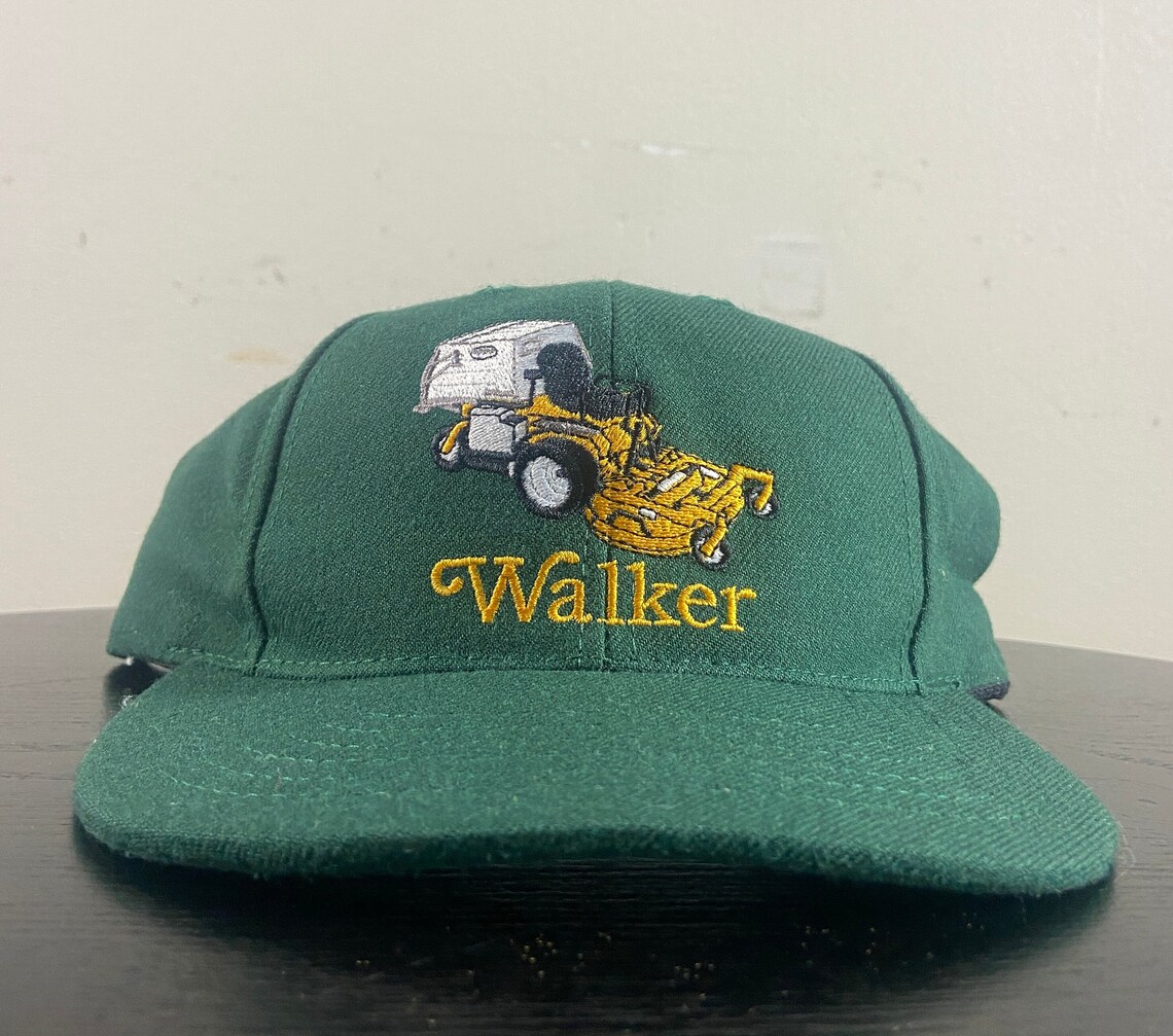 Vintage Walker Strap Back Hat Made USA OSFA Mower John Deere Tractor ...