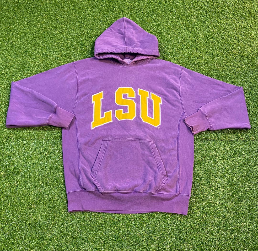 Vintage Louisiana State University Hoodie Sweatshirt Size Medium M NCAA ...