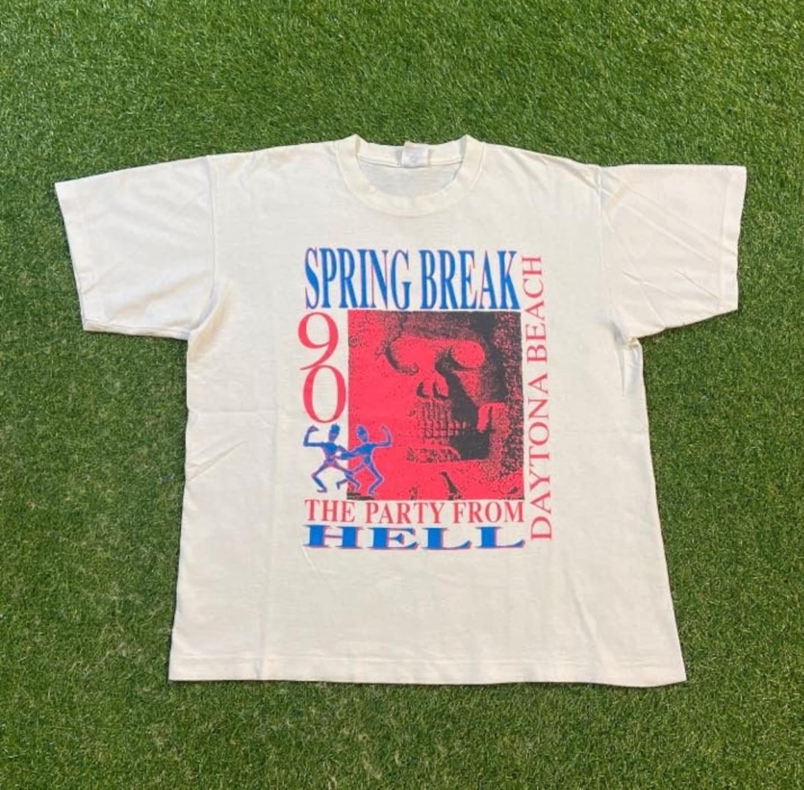 Vintage Spring Break 90 T Shirt Tee Made USA Size Xtra Large XL Daytona ...