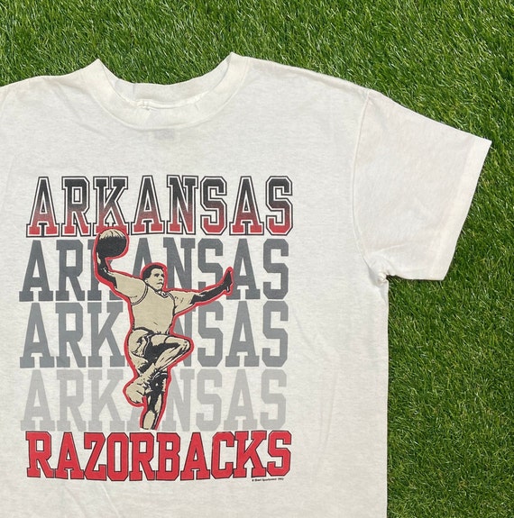 Vintage Arkansas Razorback T Shirt Tee Ebert Made USA… - Gem