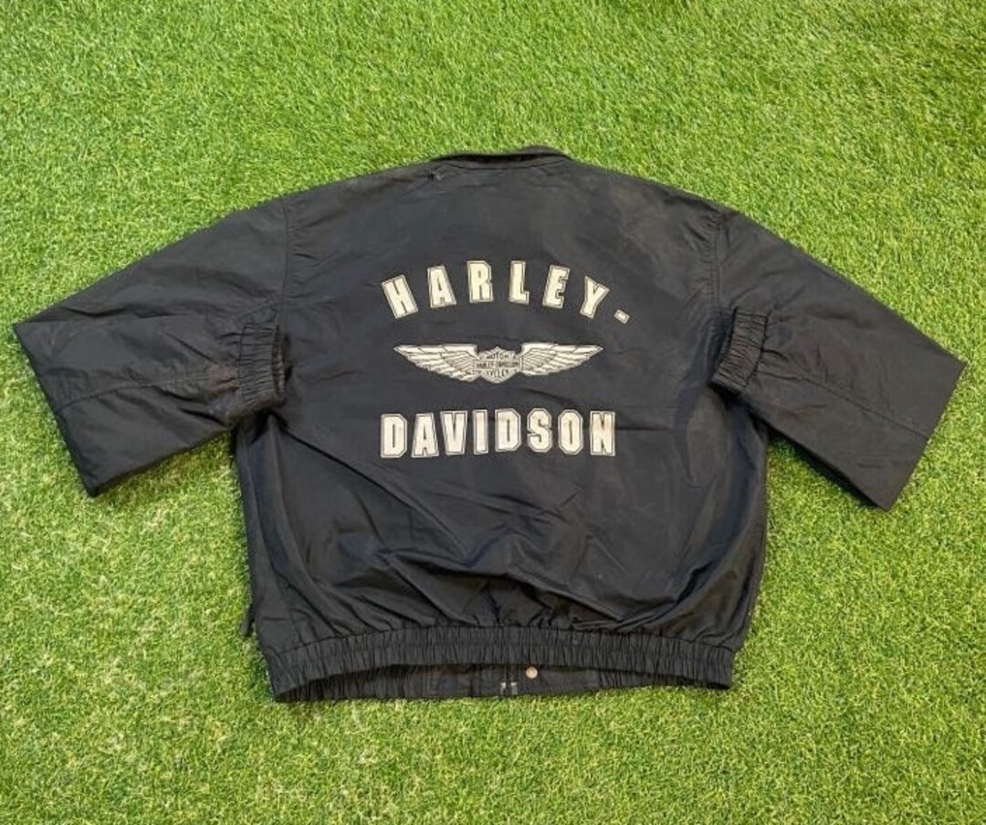 Vintage Harley Davidson Windbreaker Jacket Made USA Size Medium M HOG ...