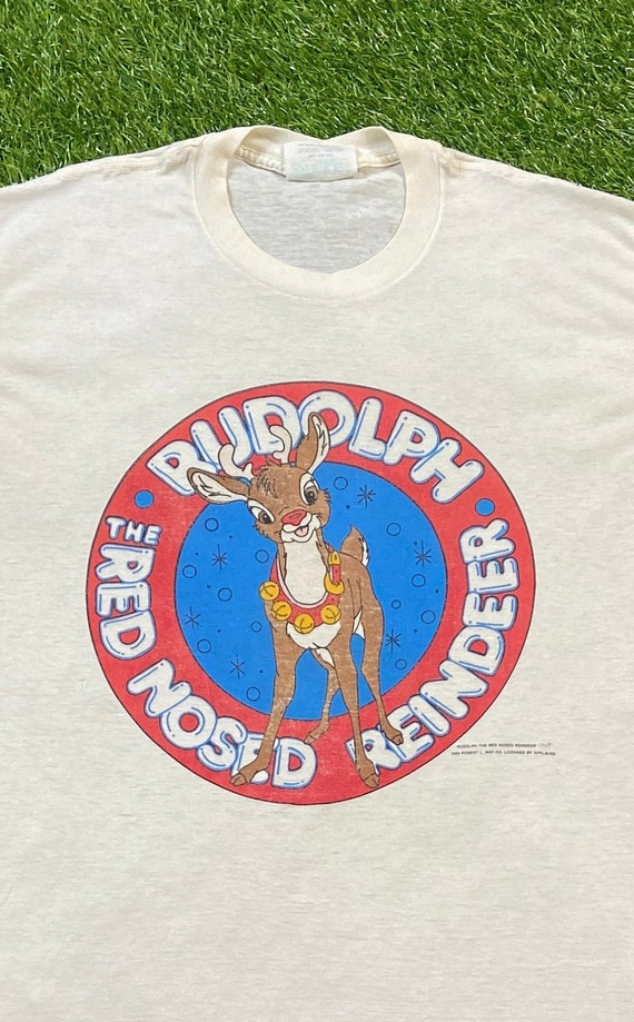 Vintage Rudolph the Red Nosed Reindeer T Shirt Tee Ti… - Gem