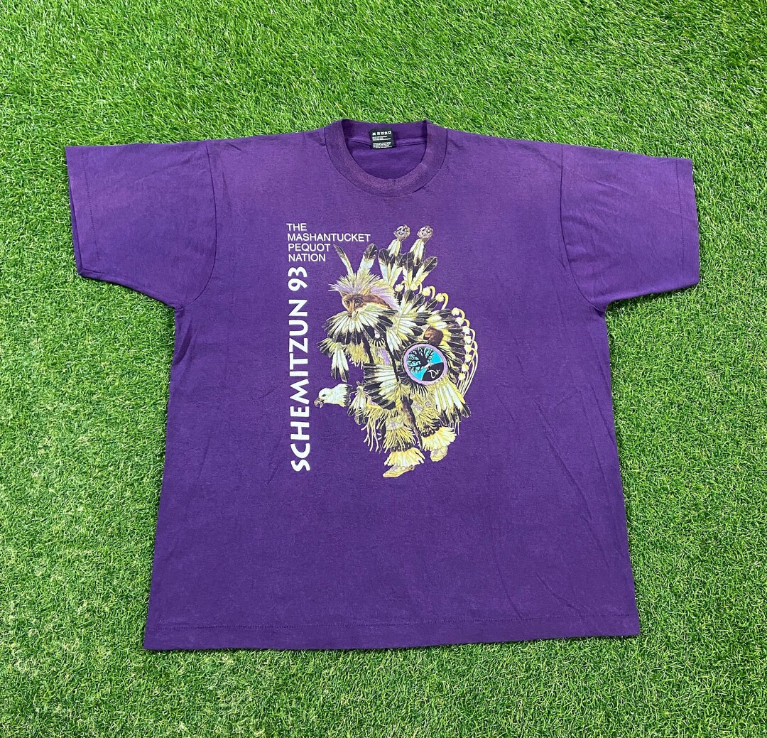 Vintage Mashantucket Pequot Nation T Shirt Tee Made USA Size Xtra Large ...