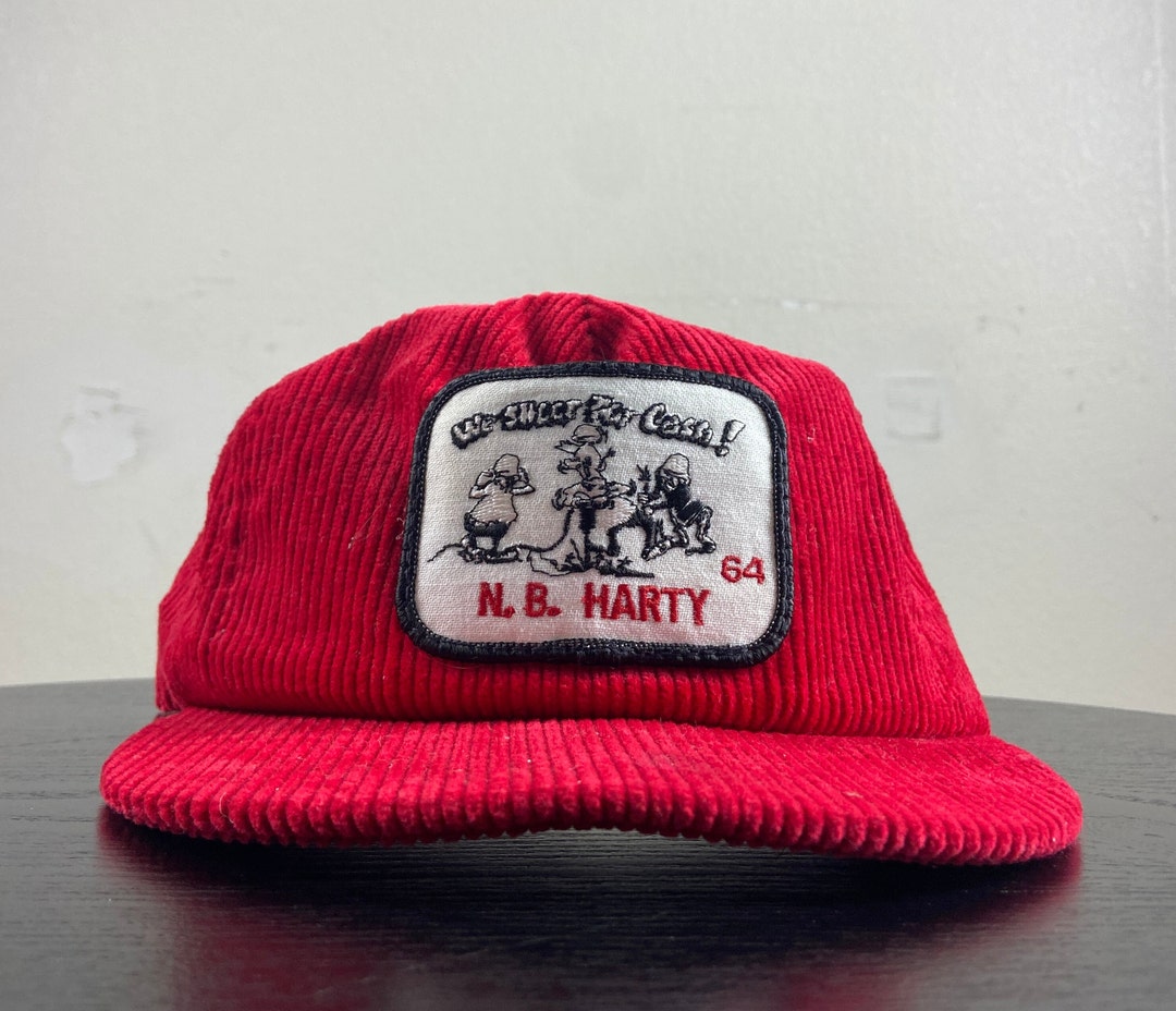 Vintage N.B. Harty We Shoot for Cash Corduroy Snapback Hat Cap America ...