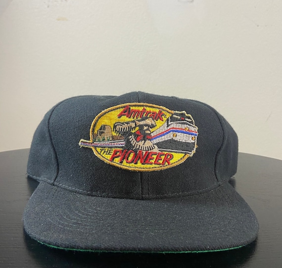 Vintage Amtrak The Pioneer Snapback Hat Otto Cap OSFA… - Gem