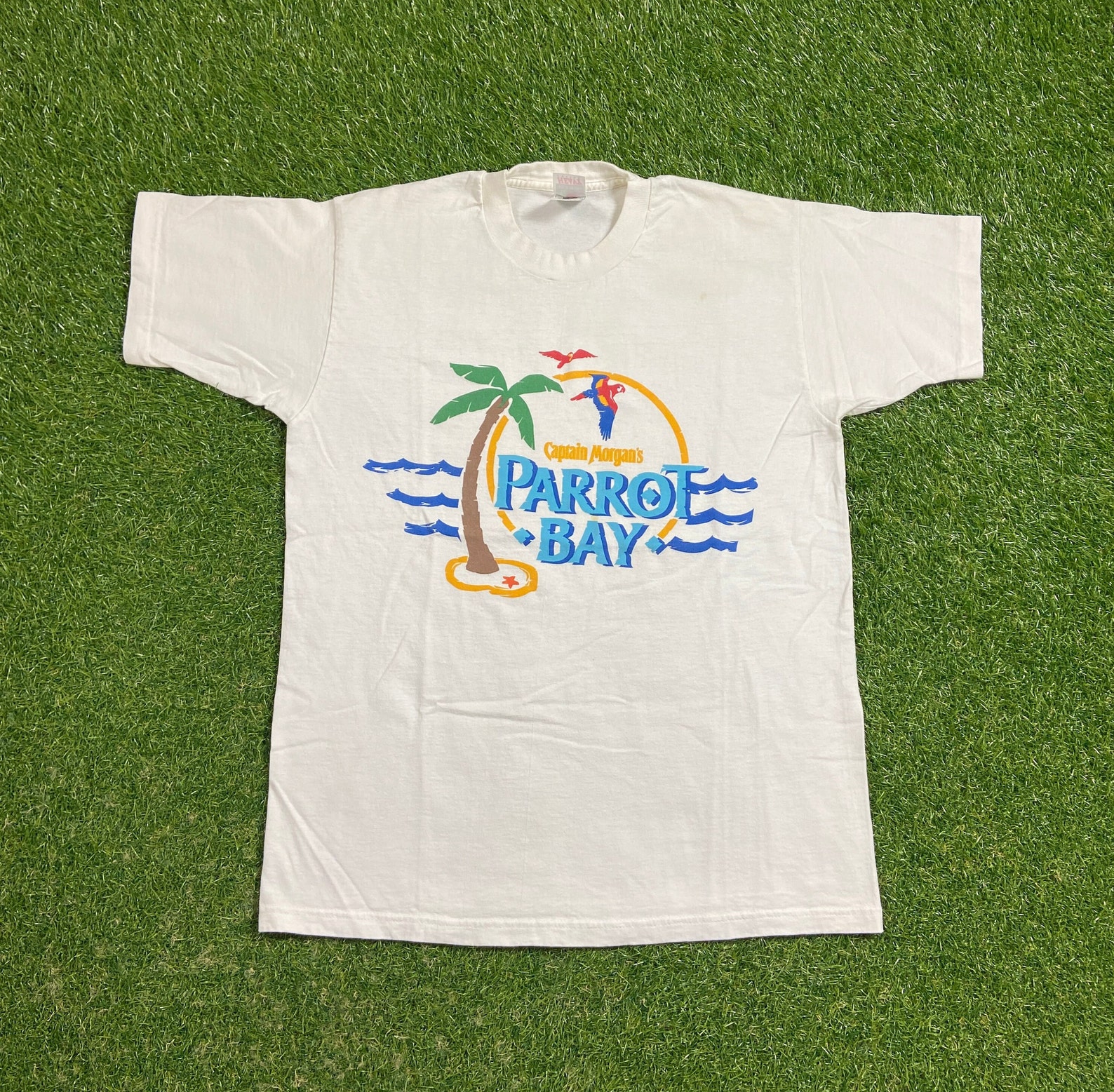 Vintage Captain Morgan's Parrot Bay T Shirt Tee Made USA Size Large L ...