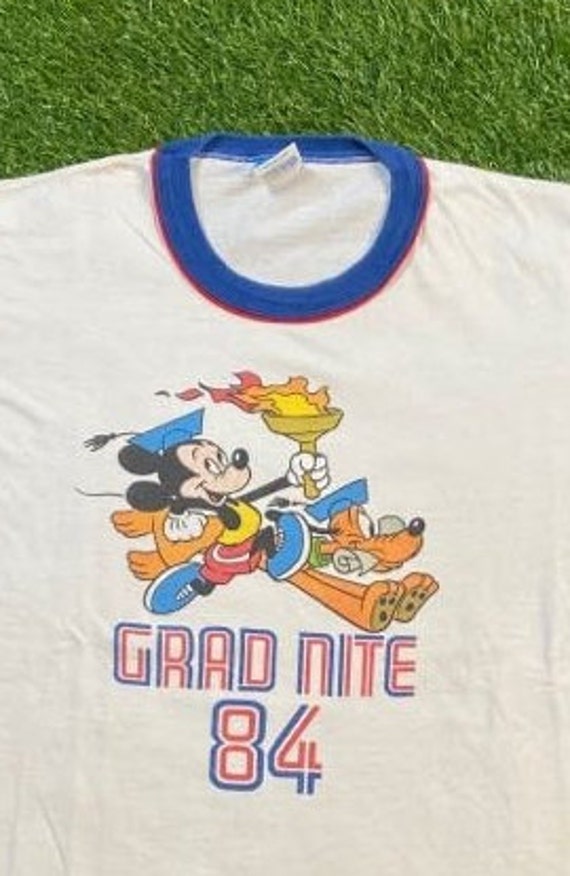 Vintage Mickey Mouse Grad Nite 84 T Shirt Tee Made US… - Gem