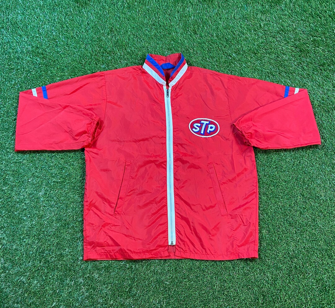 Vintage STP Windbreaker Jacket Size Medium M Scientifically Treated ...