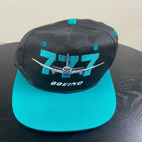 Vintage Boeing 777 Snapback Hat OSFA Triple 777 Boein… - Gem