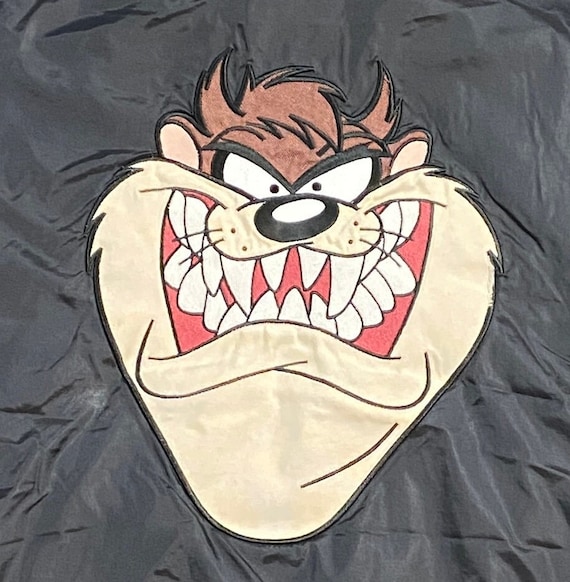 Vintage Six Flags Taz Reversible Jacket Size Medium M… - Gem