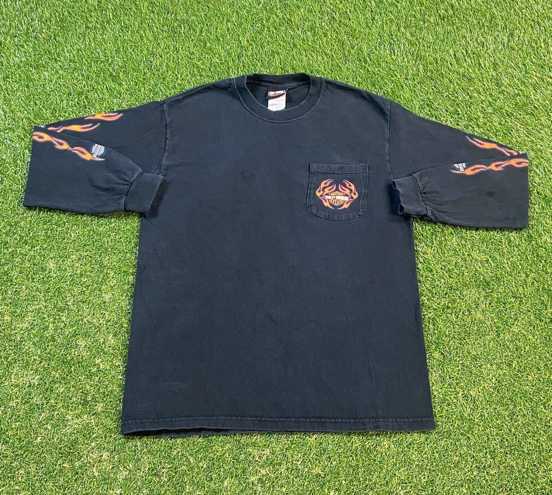 Vintage Harley Davidson Joe Carson Long Sleeve T Shirt Tee Made USA ...