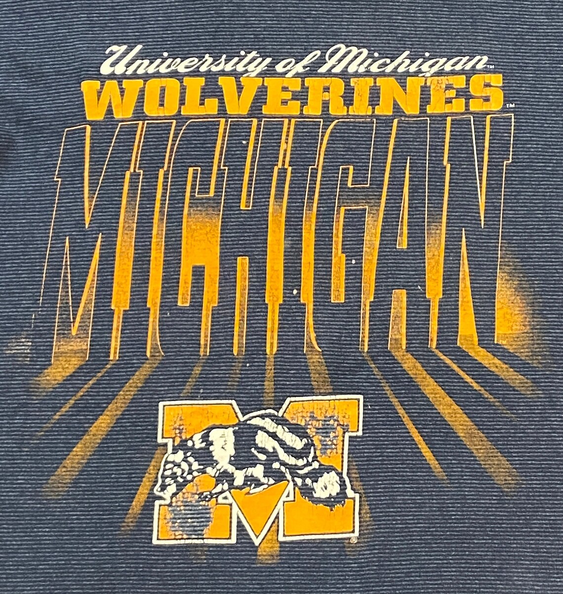 Vintage University of Michigan Wolverines T Shirt Tee Jays USA Size ...
