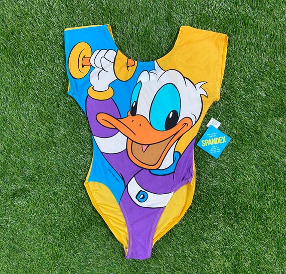 Vintage Donald Duck Spandex Swimsuit Mickeys Workout Wear | Etsy