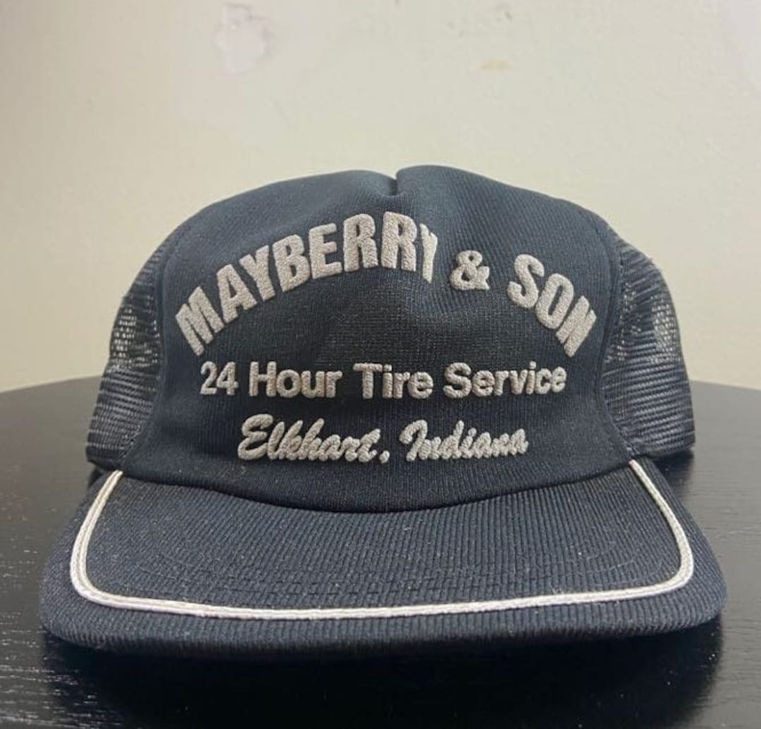 Vintage Mayberry & Son 24 Hour Tire Service Snapback Hat Made USA OSFA ...