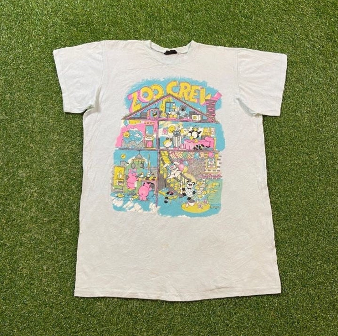 Vintage Zoo Crew T Shirt Tee OSFA Fits Like XXL 2XL Classic Children ...
