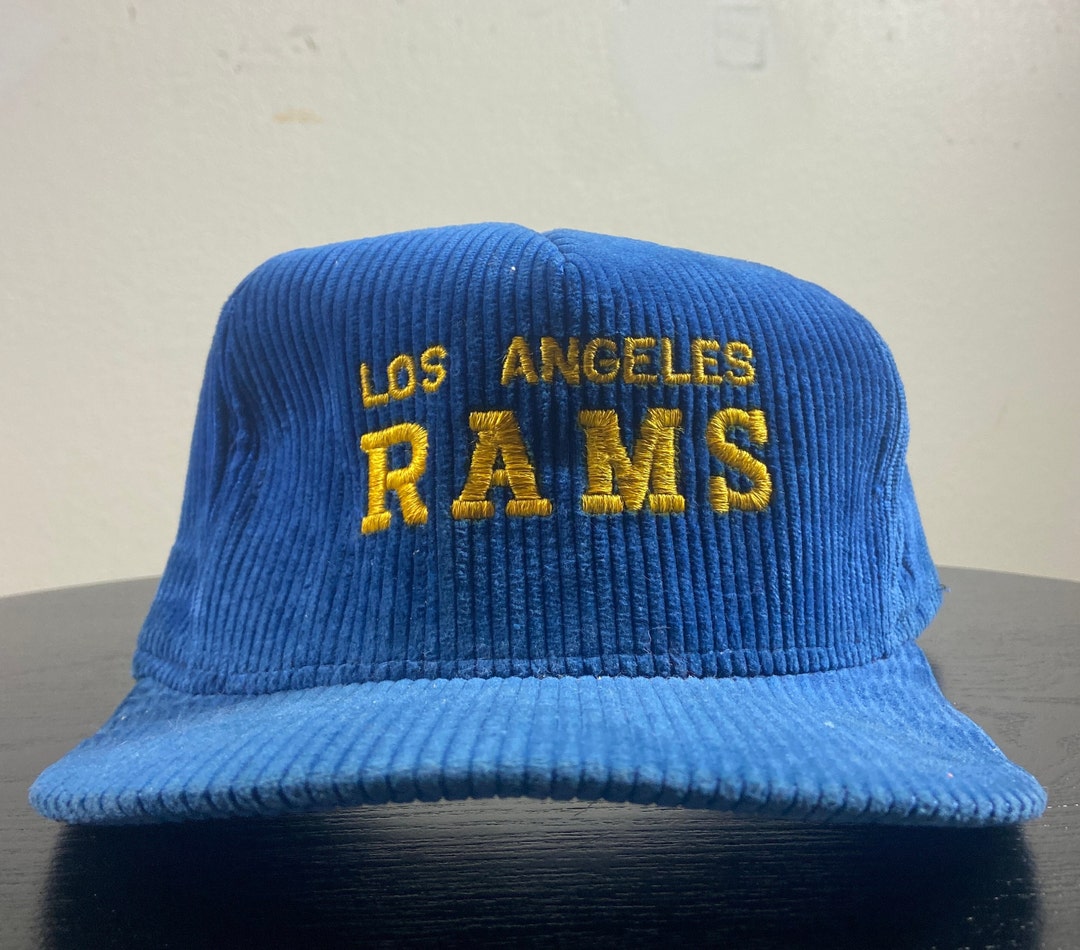 Vintage Los Angeles Rams Corduroy Snapback Hat Made Usa OSFA NFL ...