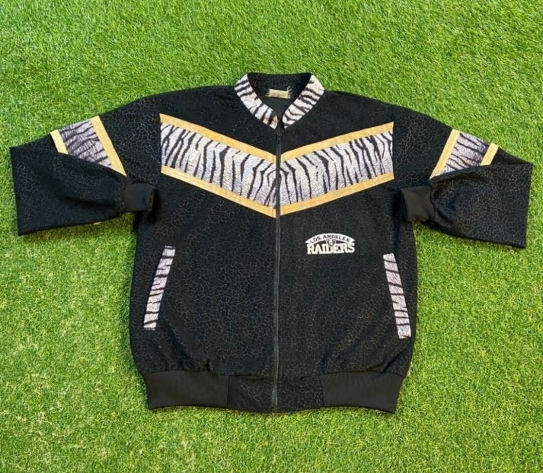 Vintage Los Angeles Raiders Jacket Trax Size Medium M NFL Football Las ...