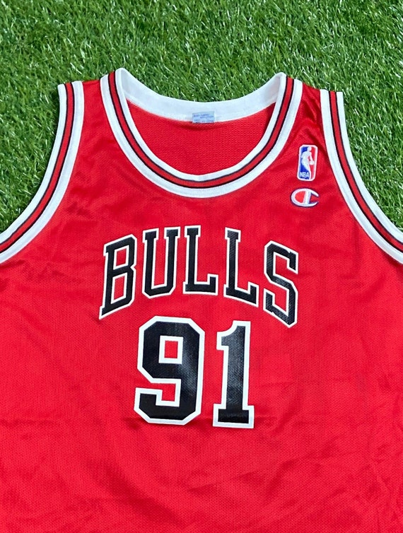 Vintage Chicago Bulls Dennis Rodman #91 Jersey Champi… - Gem