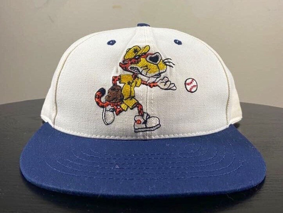 Vintage Chester Cheetah Strap Back Hat Blue Eagle Made USA OSFA Cheetos ...