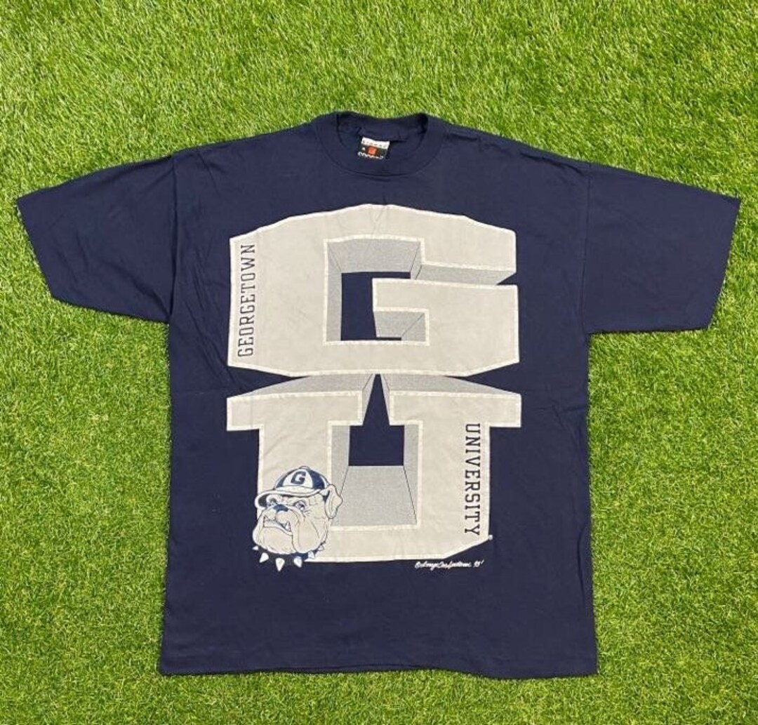 Vintage Georgetown University Hoyas T Shirt Tee Signal Sports Made USA ...