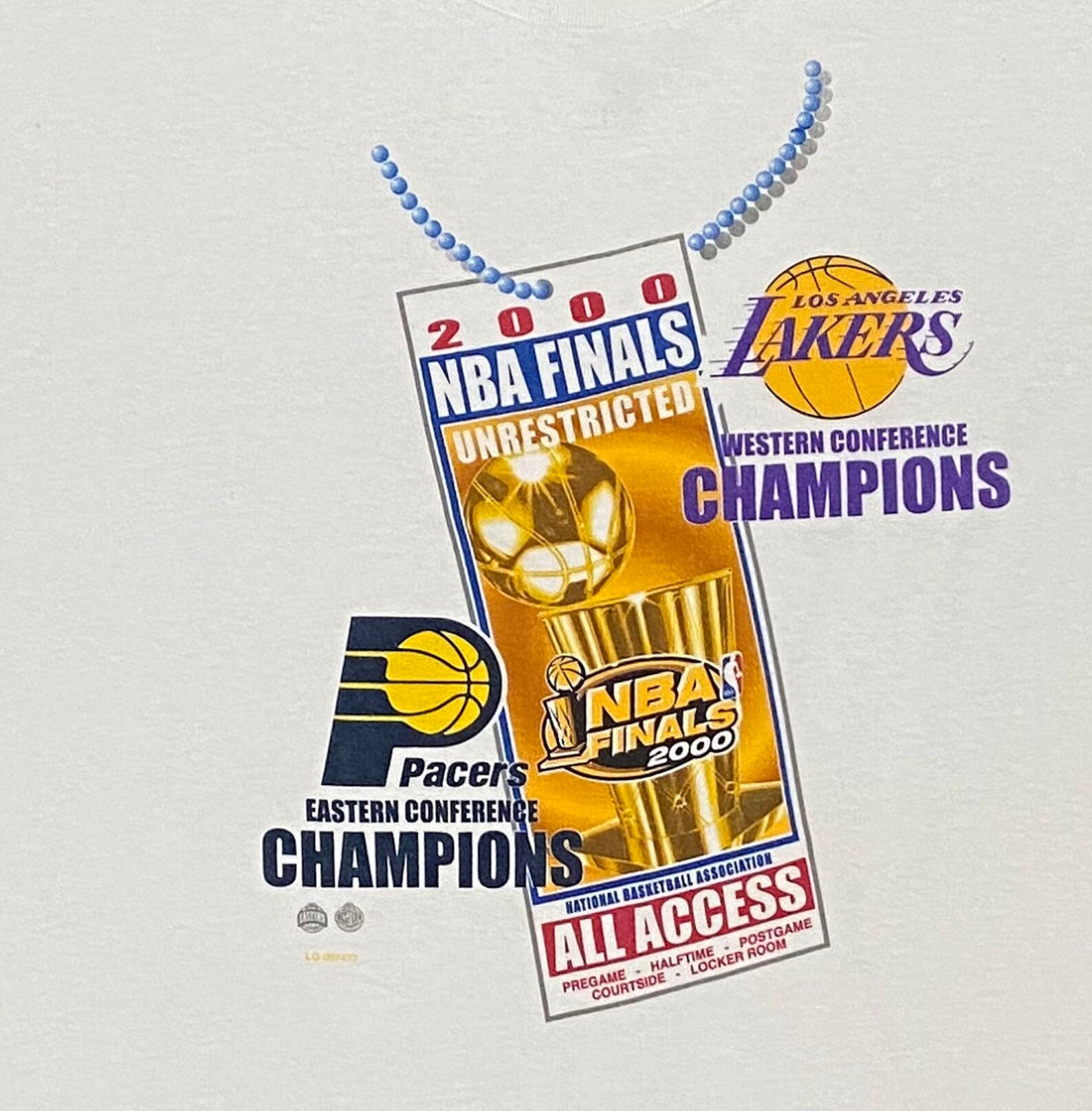 Vintage Los Angeles Lakers Vs Indiana Pacers 2000 Nba Finals T Etsy