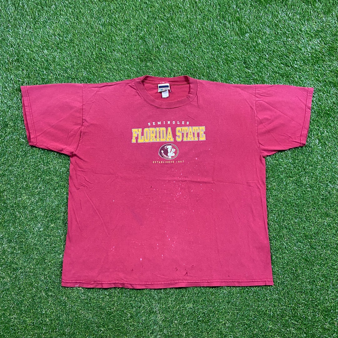 Vintage Florida State University Seminoles T Shirt Tee Red Oak Size ...