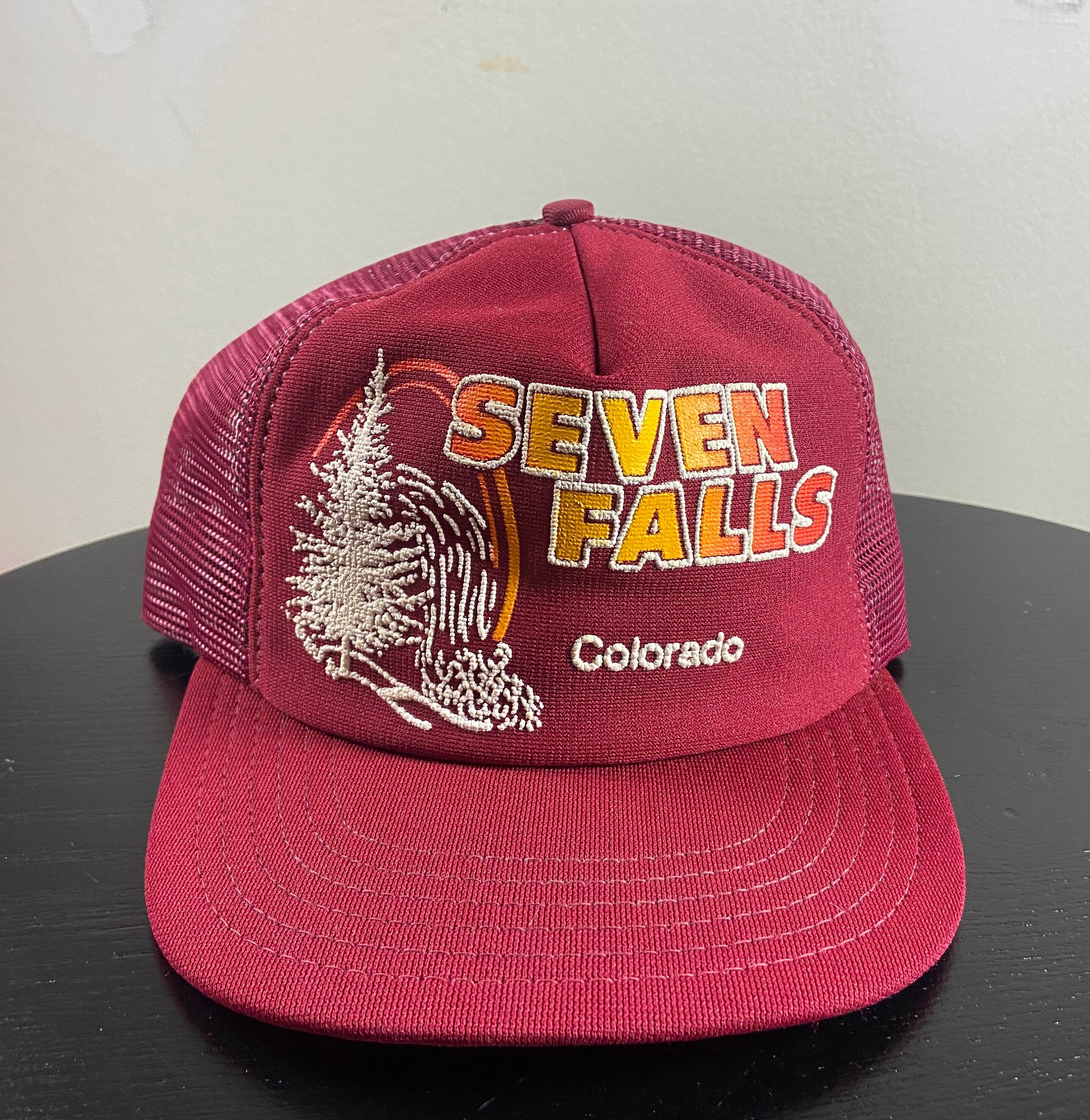 Vintage Seven Falls Colorado Snapback Hat Made USA OSFA Aspen Denver ...
