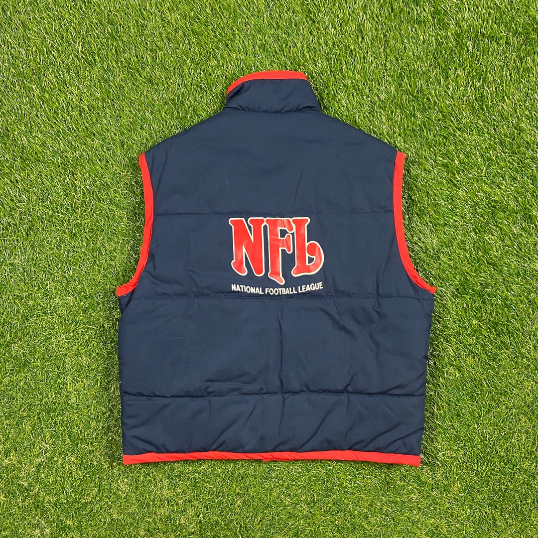 Vintage NFL Football Vest Button up Jacket Size Xtra Small XS Heavy ...