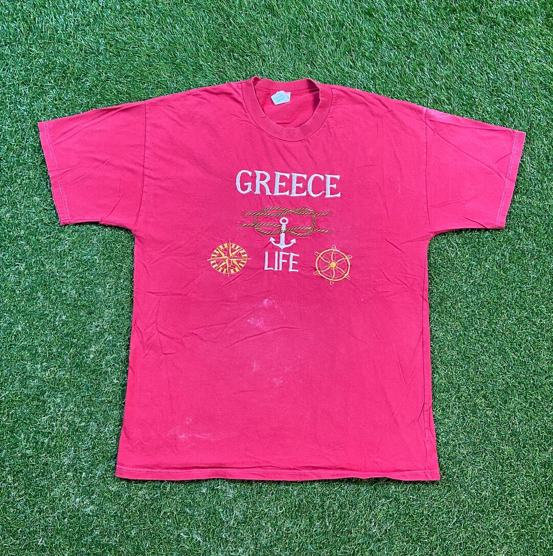 Vintage Greece Life T Shirt Tee Made in Greece Size Youth Medium Europe ...