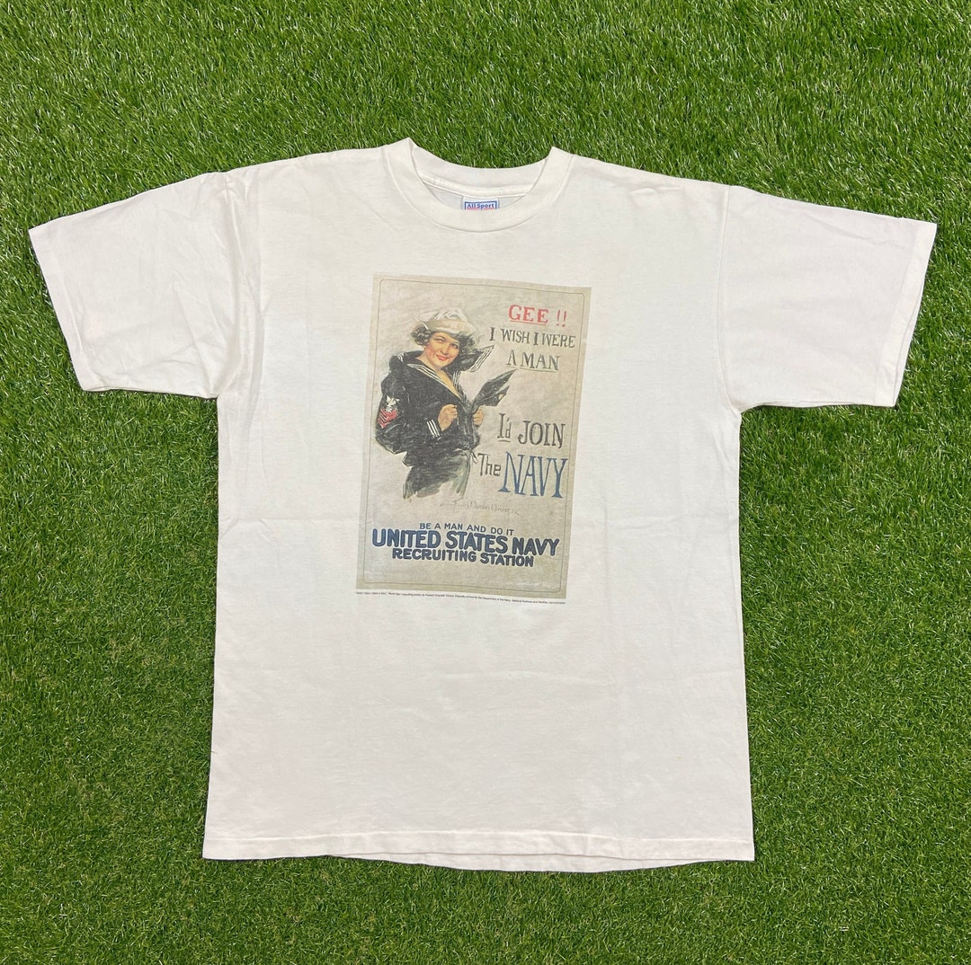 Vintage United States Navy Recruiting Station T Shirt Tee All Sport ...