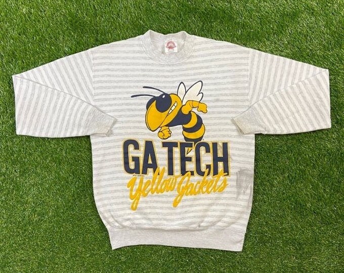 Vintage Georgia Tech Crewneck Sweatshirt Winning Image Made USA Size ...