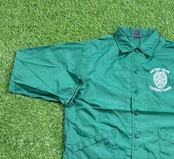 Vintage Metro Dade Corrections Windbreaker Jacket Siz… - Gem