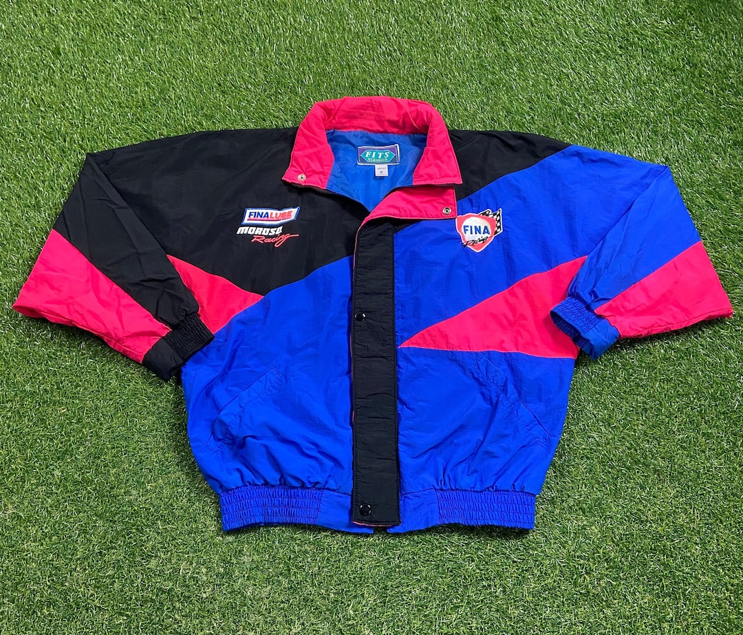 Vintage Fina Racing Team Jacket Made USA Size Small S NASCAR Daytona ...