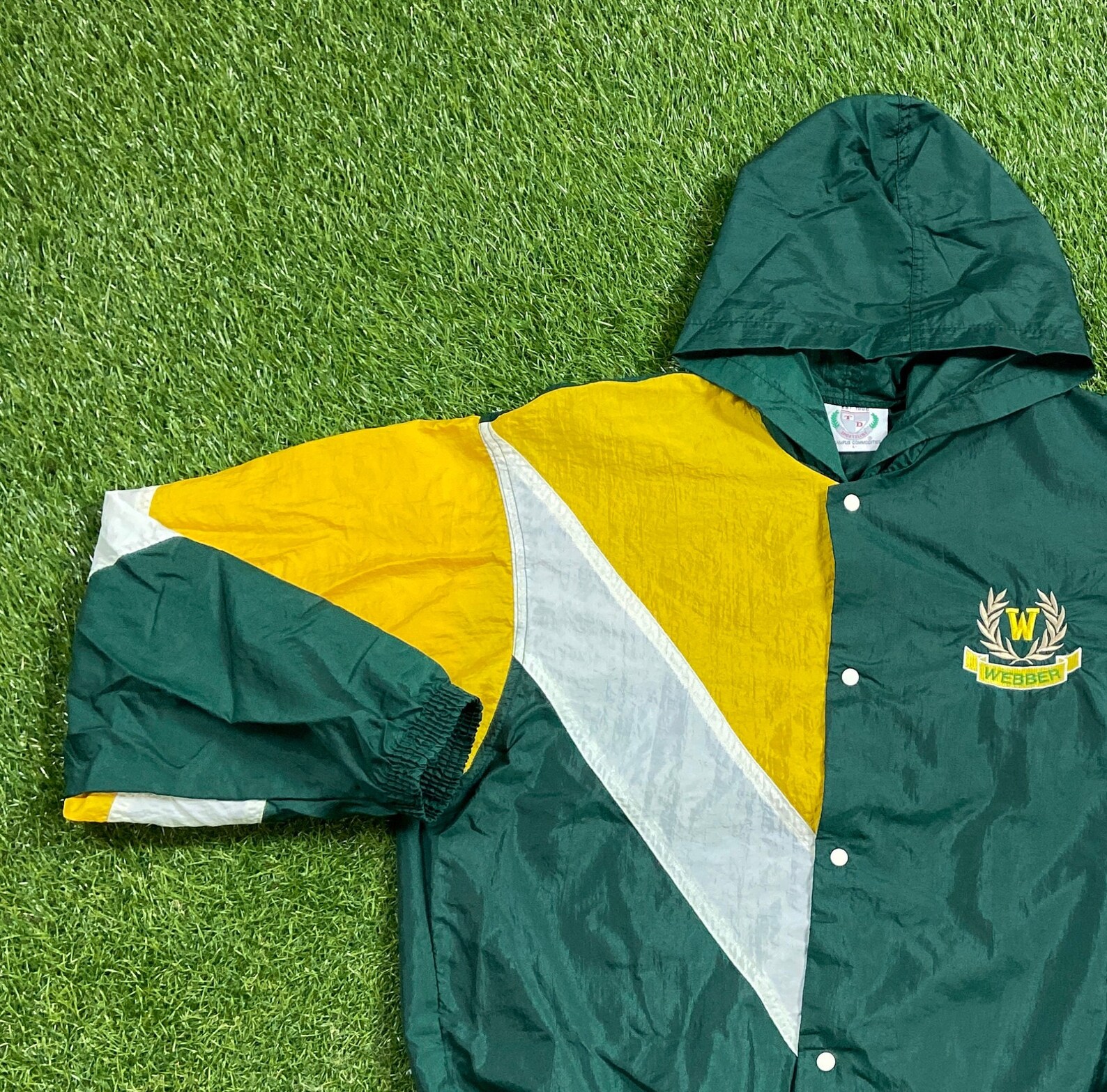Vintage Webber International University Hoodie Windbreaker Jacket Made ...
