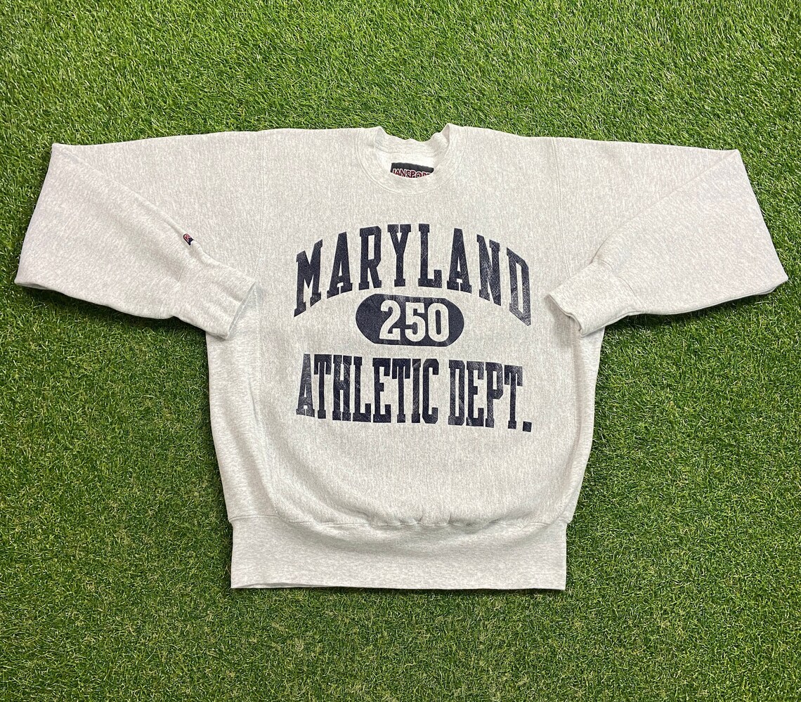 Vintage University of Maryland Terrapins Crewneck Sweatshirt Size ...
