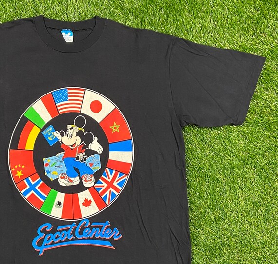 Vintage Epcot Center Mickey Mouse T Shirt Tee Made US… - Gem