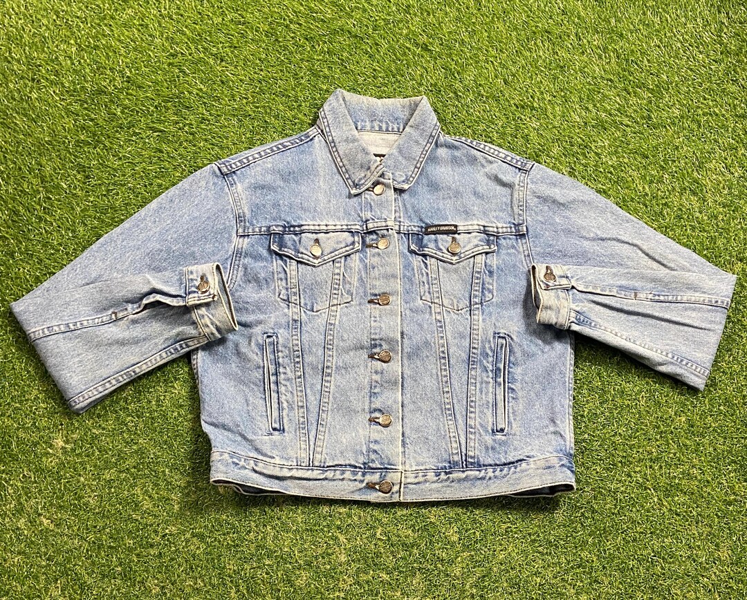 Vintage Harley Davidson Jean Jacket Size Medium M Designer Clothing ...