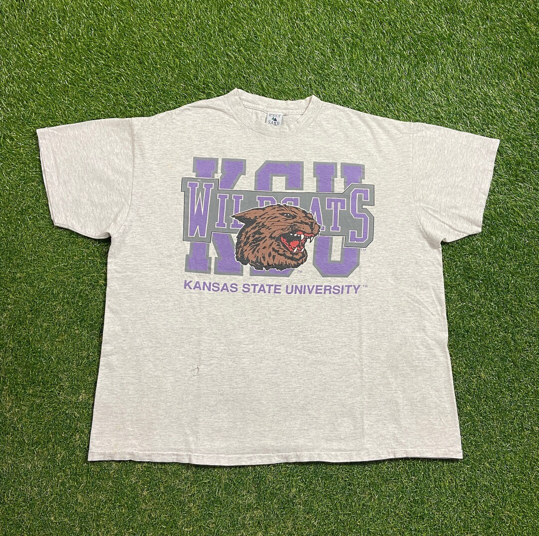 Vintage University of Kansas State Wildcats T Shirt Tee Made USA Size ...