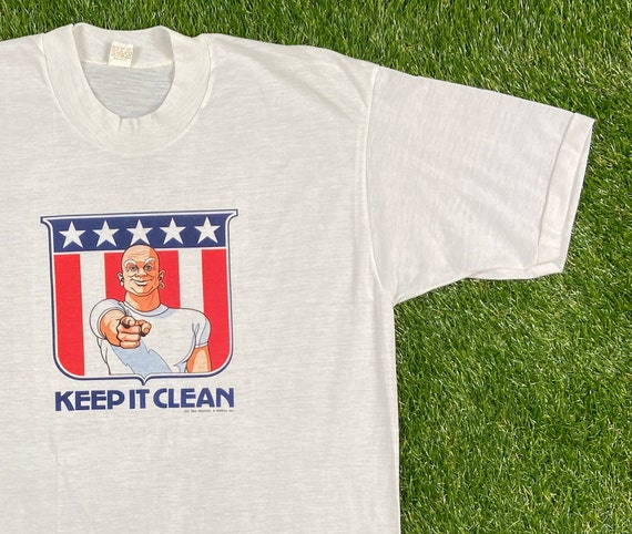 Vintage Mr Clean T Shirt Tee Mayo Spruce Made USA Siz… - Gem