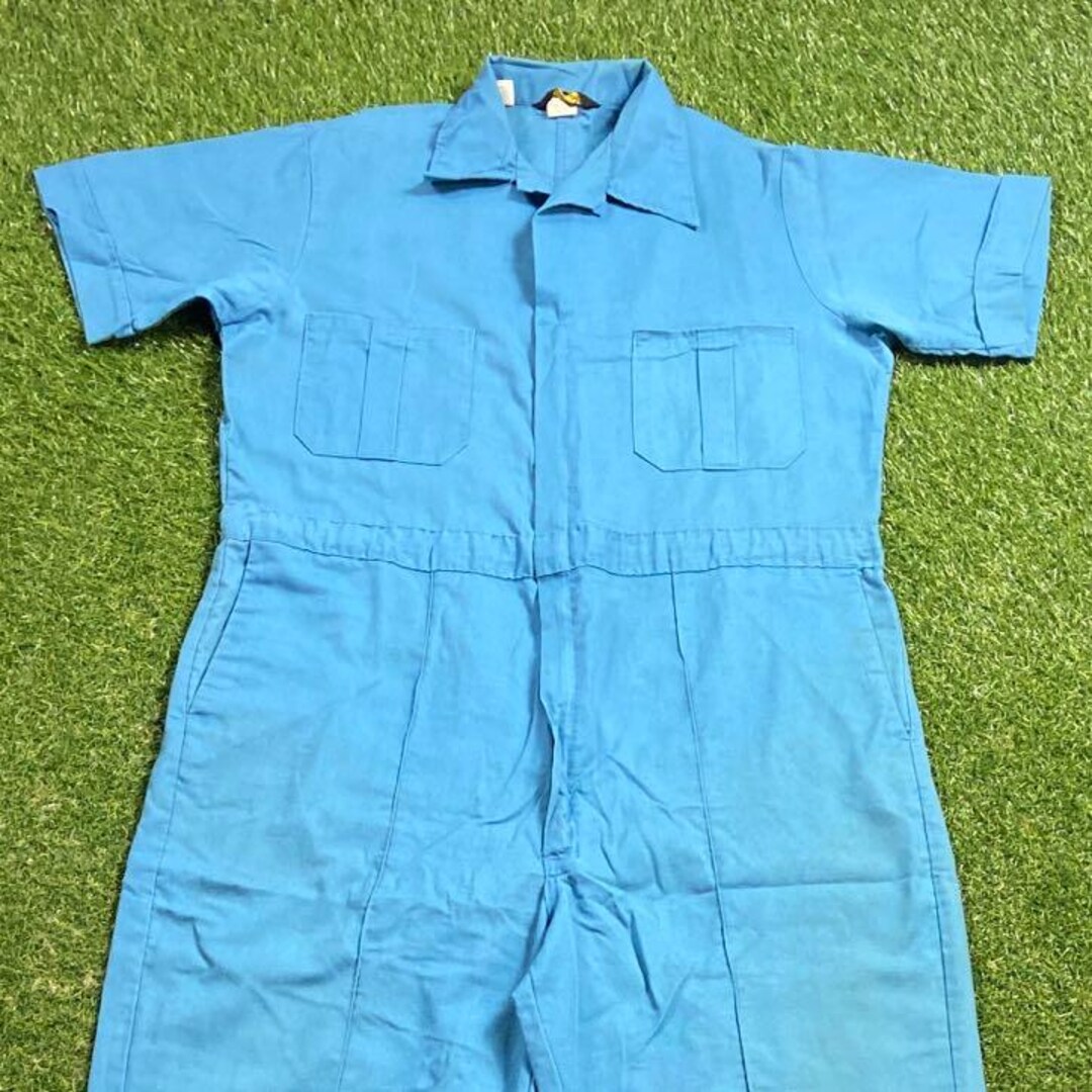 Vintage Blue Jumpsuit Sears Putter Suit Made USA Size Medium M American ...